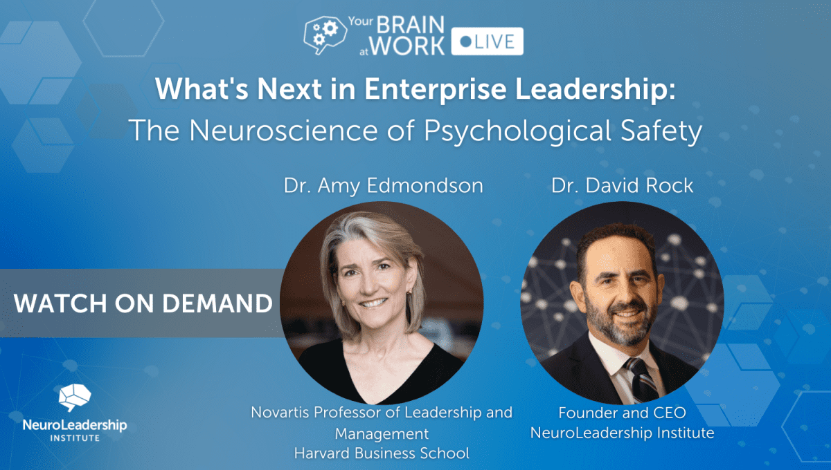 Team: The Neuroscience of Psychological Safety - NeuroLeadership Institute